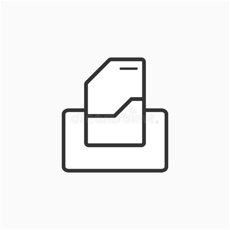 符号图标文件文档图示用于图形用户界面设计和web设计矢量图标图在细线中的映射 向量例证 插画 包括有 邮件 界面 270330913