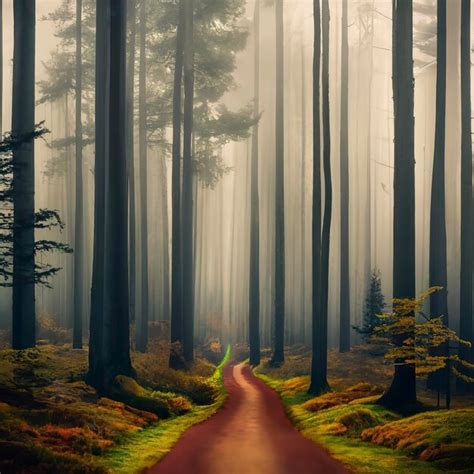 Premium Photo Spooky Foggy Forest Background