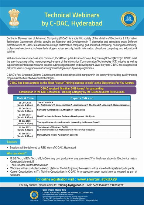 Advanced Computing Training School Acts C Dac Hyderabad On Linkedin Webinar Iot