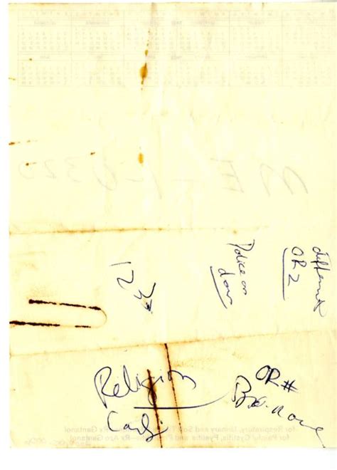Parkland Hospital Internal Memo With Handwritten Notes The Sixth