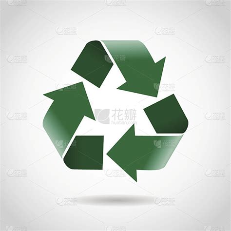 回收图标孤立在白色背景。