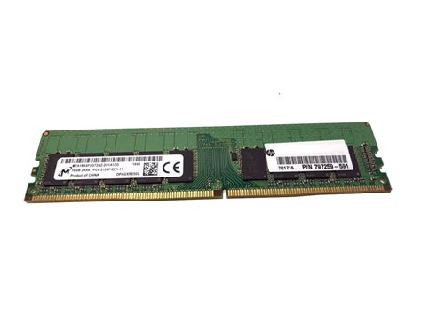 Hp 16gb 1x16gb 2rx8 Ddr4 2133p E Cas 15 15 15 Unbuffered Ecc Standard Memory Kit 797259 591