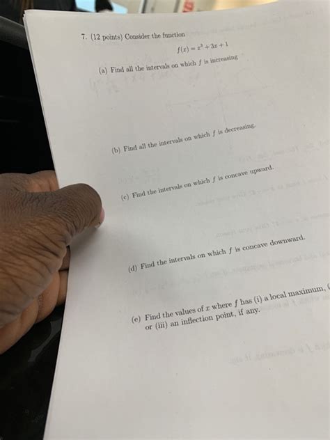 Solved Points Consider The Function A Find All The Chegg