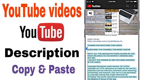 How To Copy Text From YouTube Description Description Copy Kaise Kare How To Copy