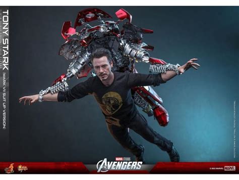 HOT TOYS The Avengers Movie Masterpiece Action Figura Tony Stark Mark Vii Suit Up Version
