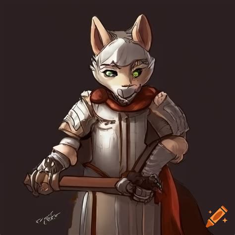 Digital Art Of A Cute Anthro Male Furry In Armor On Craiyon
