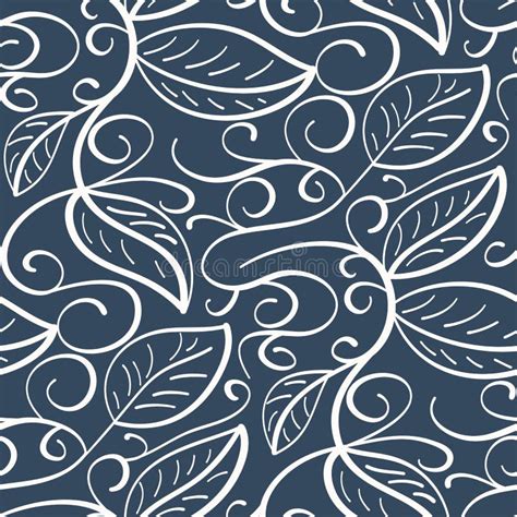 Abstract Seamless Pattern With Leaves Stock Vector Illustration Of