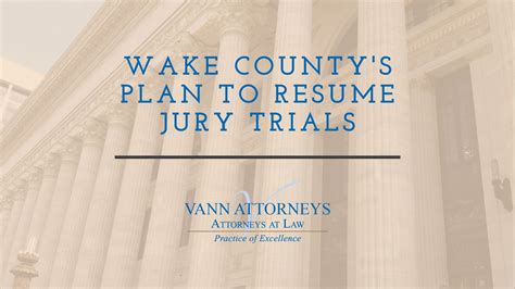 Wake Countys Plan To Resume Jury Trials Vann Attorneys Pllc