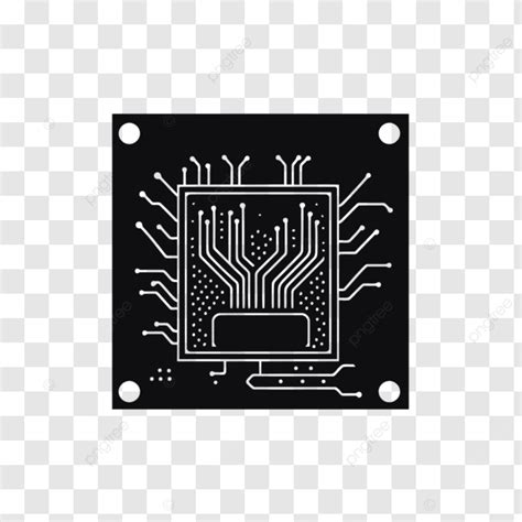 Circuit Chip That Has A Circuit Board Vector A Simplistic Black Icon Of Bios On A White