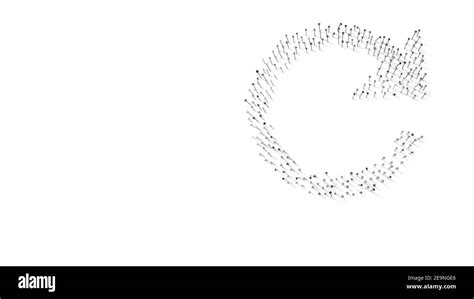 3d Rendering Of Nails In Shape Of Clockwise Symbol Of Refresh Arrow With Shadows Isolated On