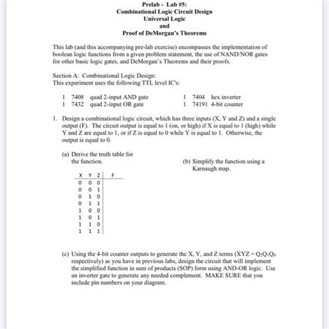 solved prelab lab 5 combinational logic circuit design