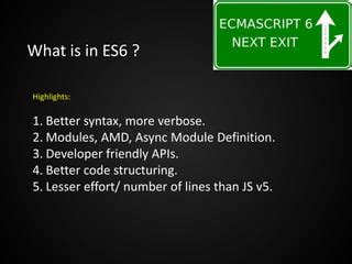 Intro To Es And Why Should You Bother Ppt