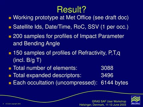 PPT WMO BUFR Format For NRT Dissemination Of RO Data PowerPoint