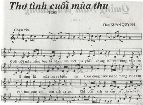Về Ca Khúc Thơ Tình Cuối Mùa Thu Mùa Thu Và Vào Hay Vàng Hoa