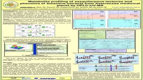 Metabolite Profiling Of Sesquiterpene Lactones And Phenolics Of