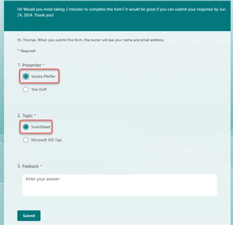 Using Pre Filled Forms In Microsoft Forms One Minute Office Magic