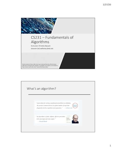 PDF CS Fundamentals Of Algorithms Wellesley Collegecs Lectures Lec Pdf