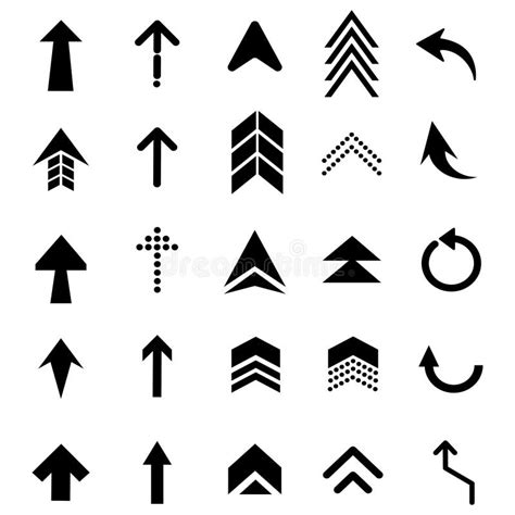 Set Of Custom Arrow Icons Vector Set Of Icons Stock Illustration