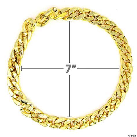 Skeleteen Rapper Gold Chain Accessory 90s Hip Hop Fake Gold Costume