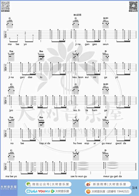 你不要担心吉他谱 野菊花 G调吉他弹唱谱 琴谱网