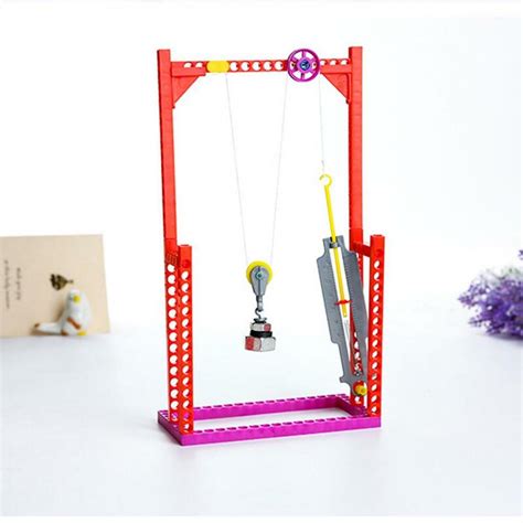 Physics Diy Pulley Dynamometer Model Educational Science Principle Plastic Physical Experiments
