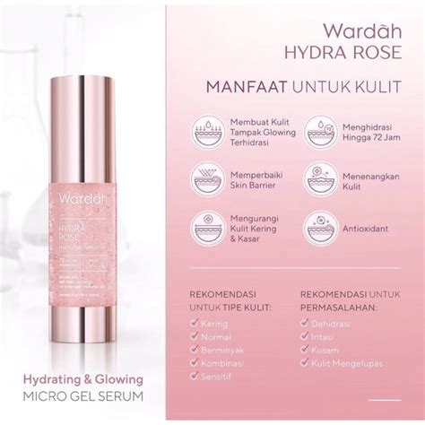 Jual Wardah Hydra Rose Micro Gel Serum 30 Ml Shopee Indonesia