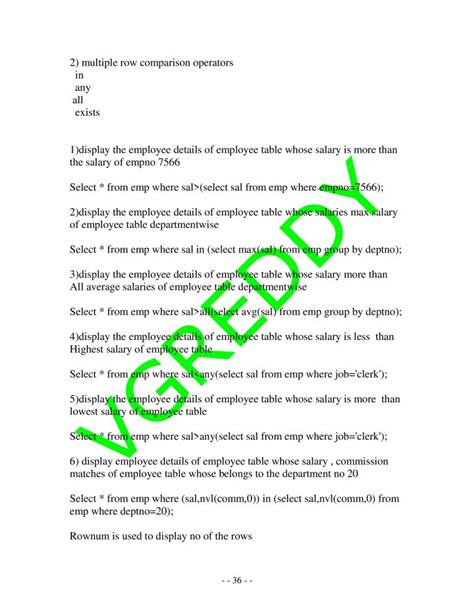 Oracle Notes Notes Learnpick India