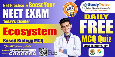 Free Ecosystem Biology Daily Mcq Quiz For Neet Ug 2026 Exam