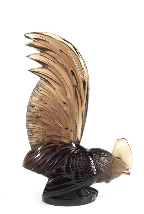 Bonhams Cars A Coq Nain Mascot In Fumee Glass By Rene Lalique