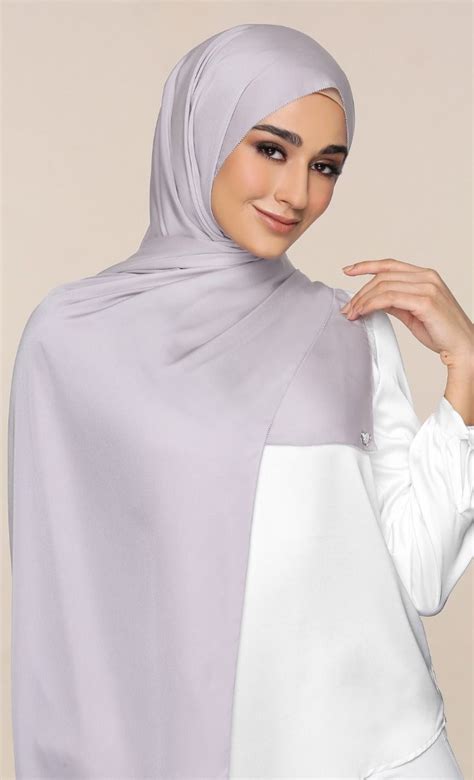 Matte Satin Silk Scarf With Nanotechnology In Fresh Lilac