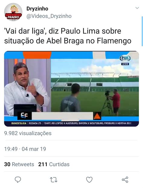 Recibo Crf On Twitter Vai Dar Liga Paulo Lima Sobre O Flamengo De Abel
