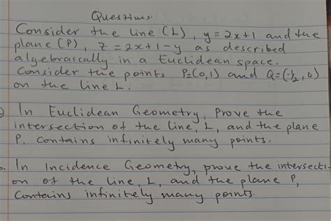 Solved Consider The Line L Y X And The Plane Chegg