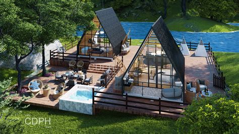 Airbnb China Prefabricated House Casa Prefabricada Modular A Frame