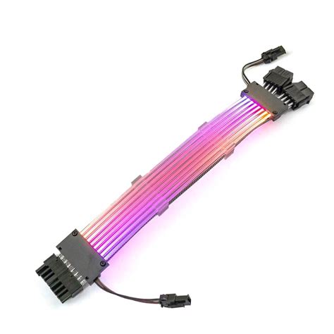 Argb Extension Cable For Gpu Mesh 2×8 Pin Tech Titan