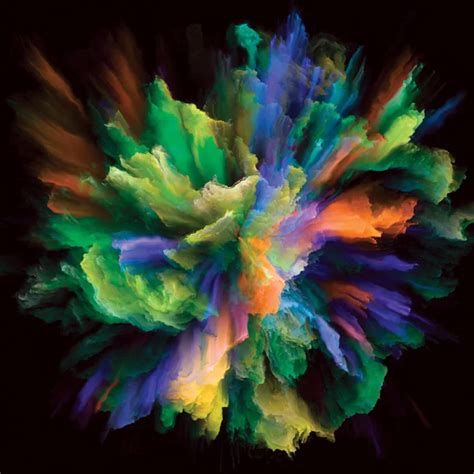 Visualization Of Color Splash Explosion Stock Image Everypixel
