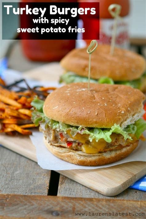 Girls Night Turkey Burgers With Spicy Sweet Potato Fries Laurens Latest