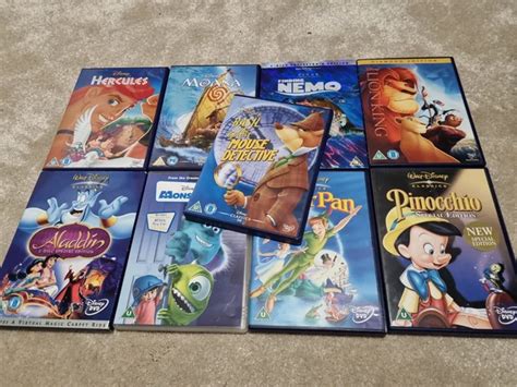 9 Classic Disneypixar Dvds Aladdin Pinocchio Lion King And More £650