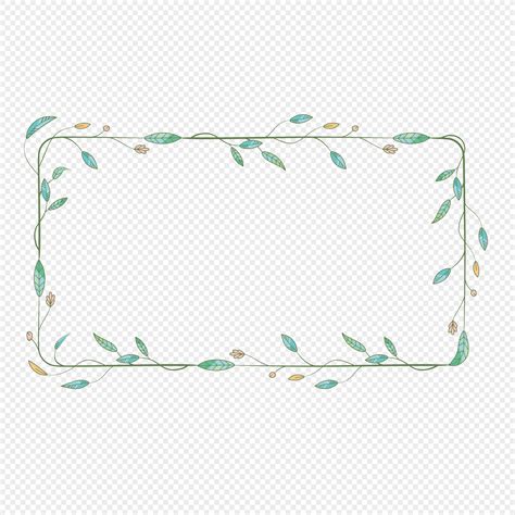 Leaf Rectangle Border Rectangle Frame Foliage Border Rectangle