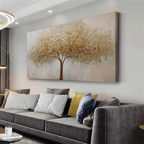 Vhming Wall Art Abstract Gold Tree Of Life Modern Artwork