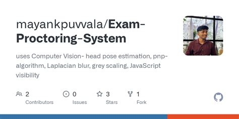 Github Mayankpuvvalaexam Proctoring System Uses Computer Vision Head Pose Estimation Pnp