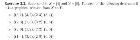 Solved Exercise Suppose That X And Y For Chegg Com