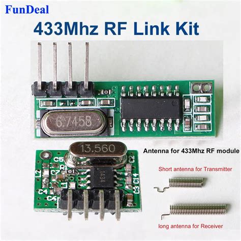 433 Mhz Superheterodino Rf Receptor Y Transmisor Ask Kits Con Antena