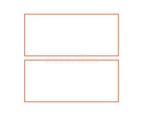 Rectangle Shapes Outline Orange Stroke Symbol Element Vector Stock Vector Illustration Of