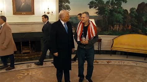 American Teacher Marc Fogel Greeted By President Donald Trump At The