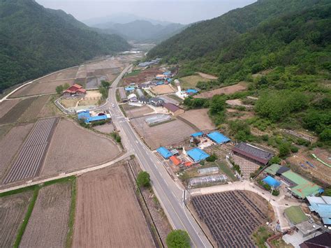 하늘에서 본 마을 문바우체험휴양마을