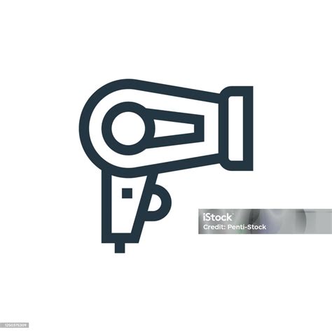 吹風機向量圖示吹風機可編輯筆觸吹風機線性符號用於網路和移動應用程式 徽標 列印媒體細線插圖向量隔離輪廓圖向量圖形及更多代幣圖片 Istock