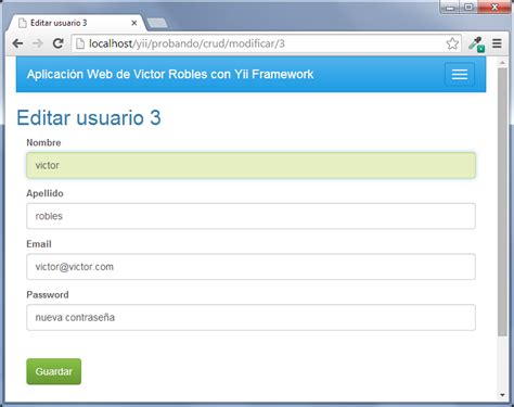 Crud Con Yii Framework Victor Robles Victor Robles
