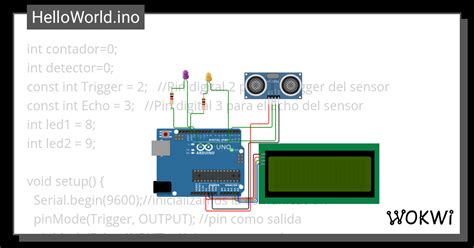 HelloWorld Ino Wokwi ESP32 STM32 Arduino Simulator