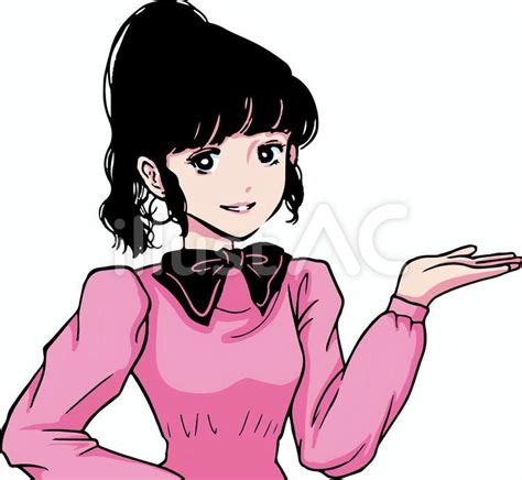 ピンクの服の笑顔の女の子（上半身）イラスト No 22614908／無料イラストフリー素材なら「イラストac」