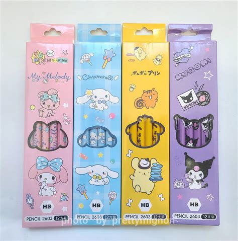 산리오 산 리오 캐릭터 연필 마이멜로디 시나모롤 쿠로미 폼폼푸린 연필 위시버킷